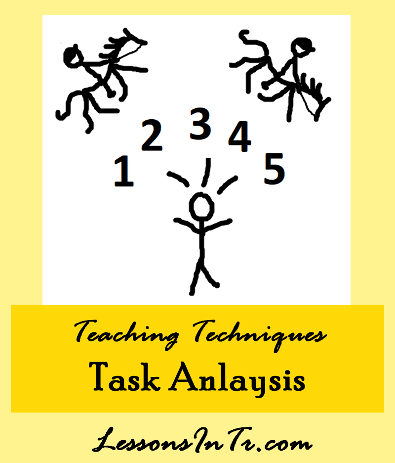 Teaching Techniques Task Analysis Lessons In TR